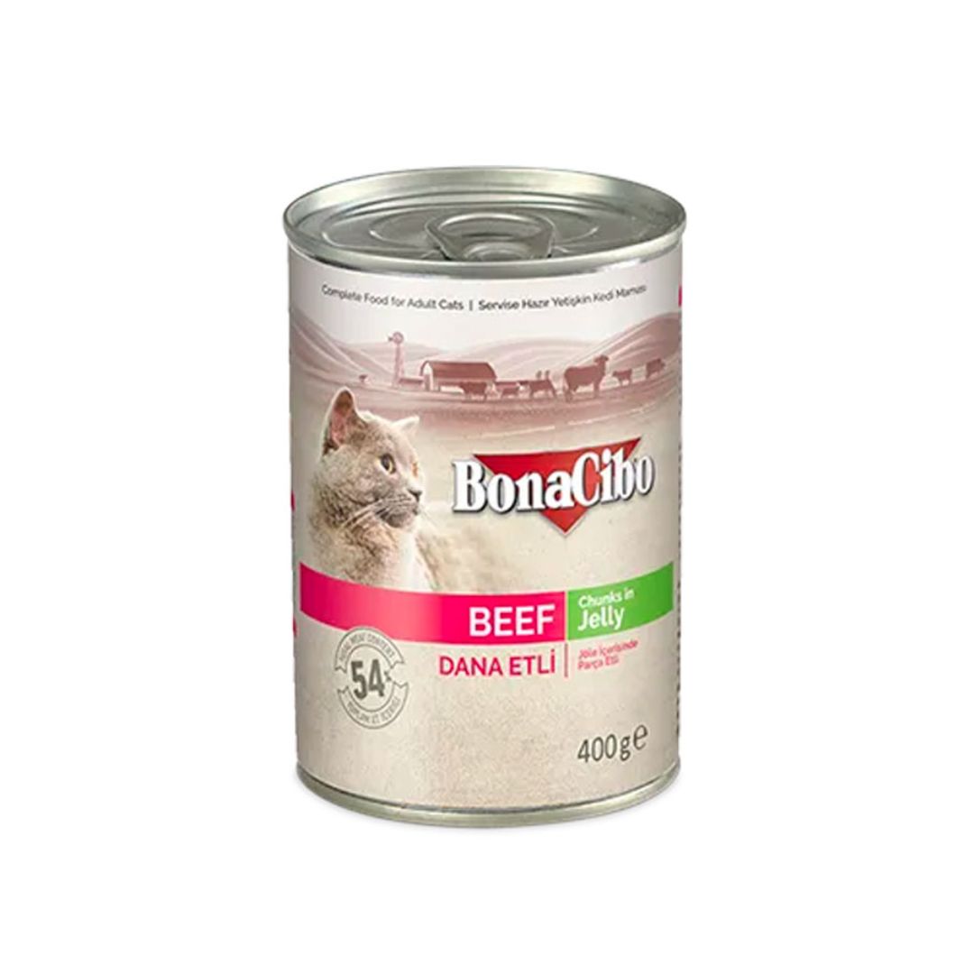Bonacibo Wet Food for Cats in Can – Beef Chunks in Jelly – Pakistan's ...