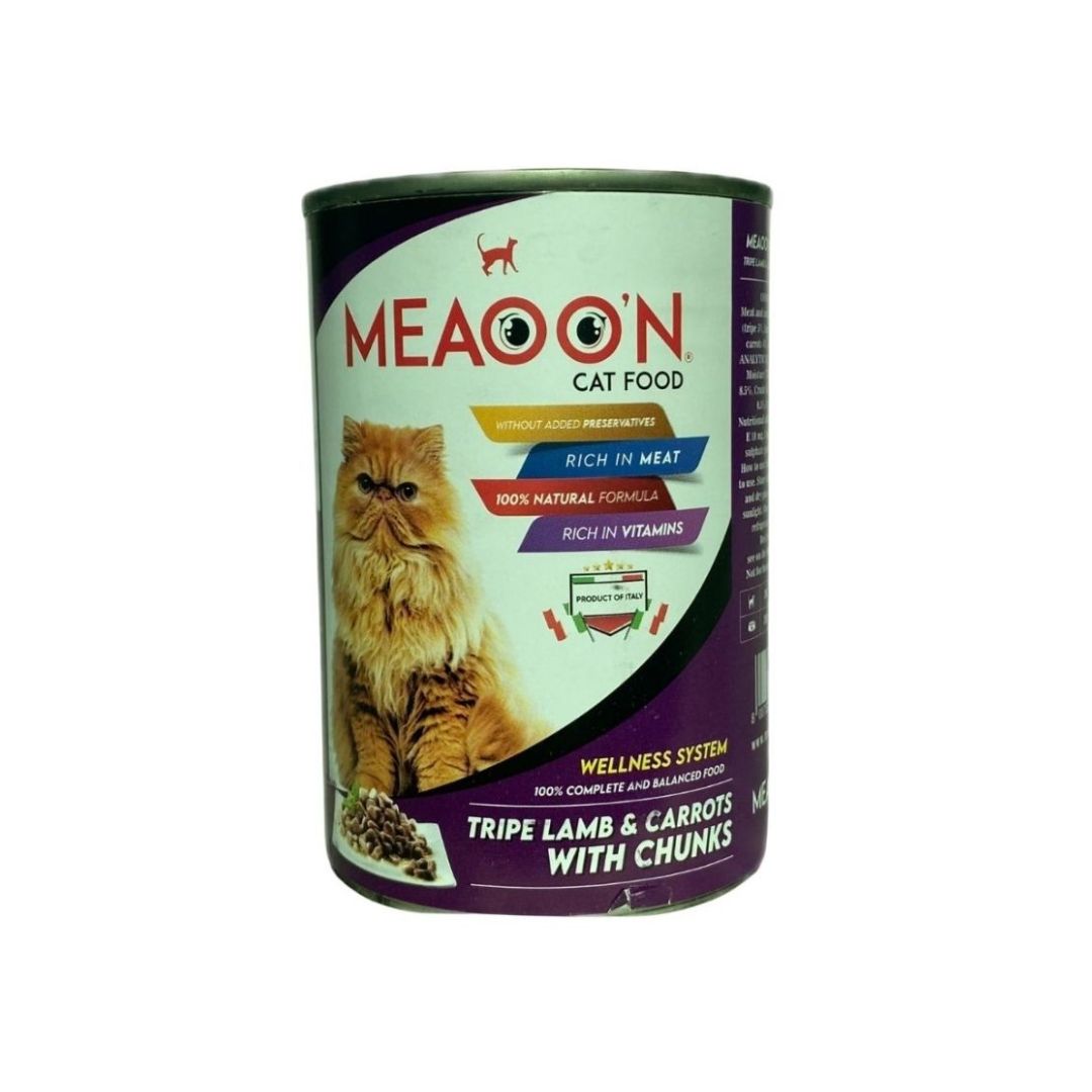 Meaoon Cat Food Tin – Tripe Lamb And Carrot With Chunks – Pakistan's ...